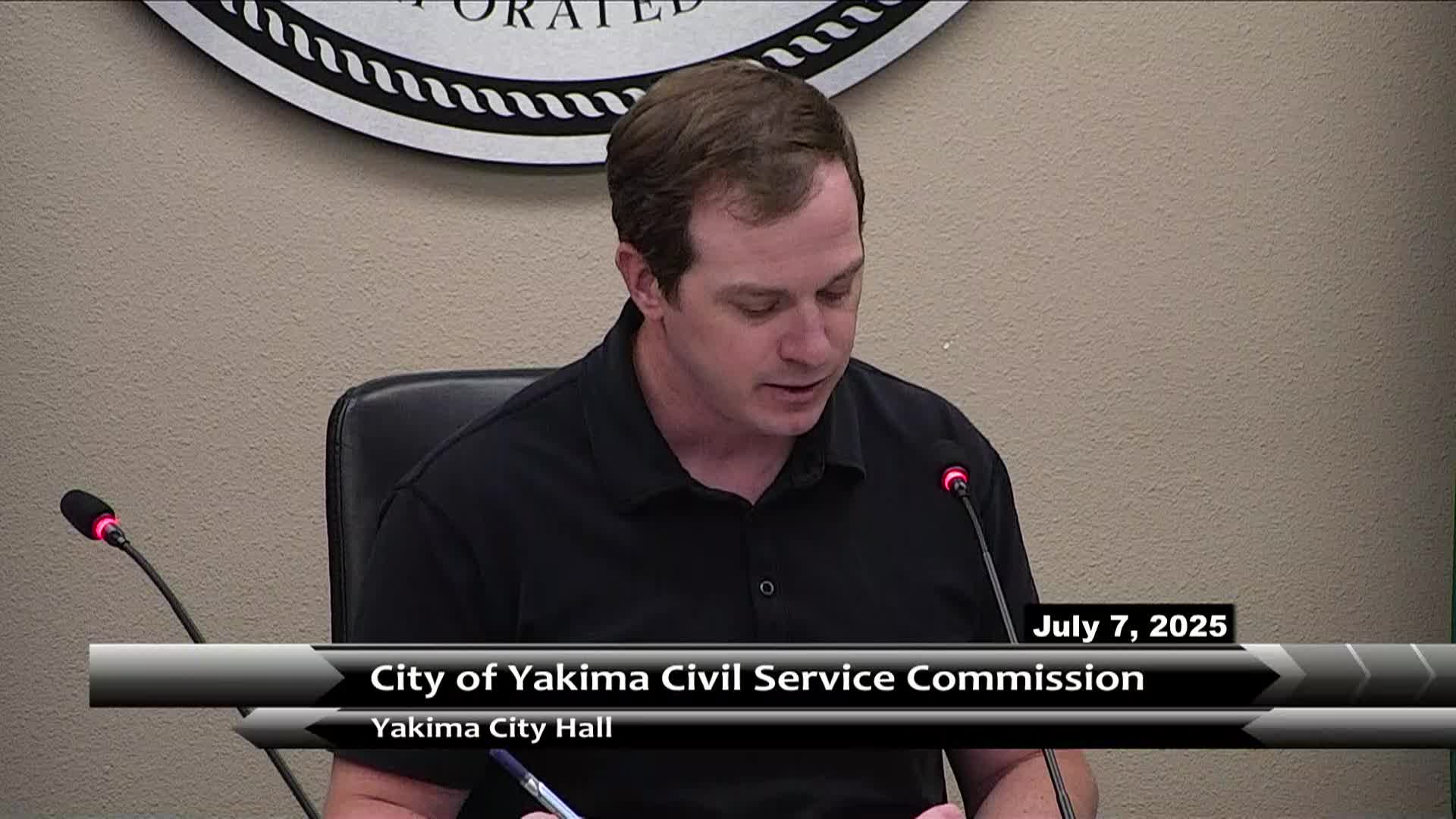 City of Yakima Civil Service Commission 07-07-25