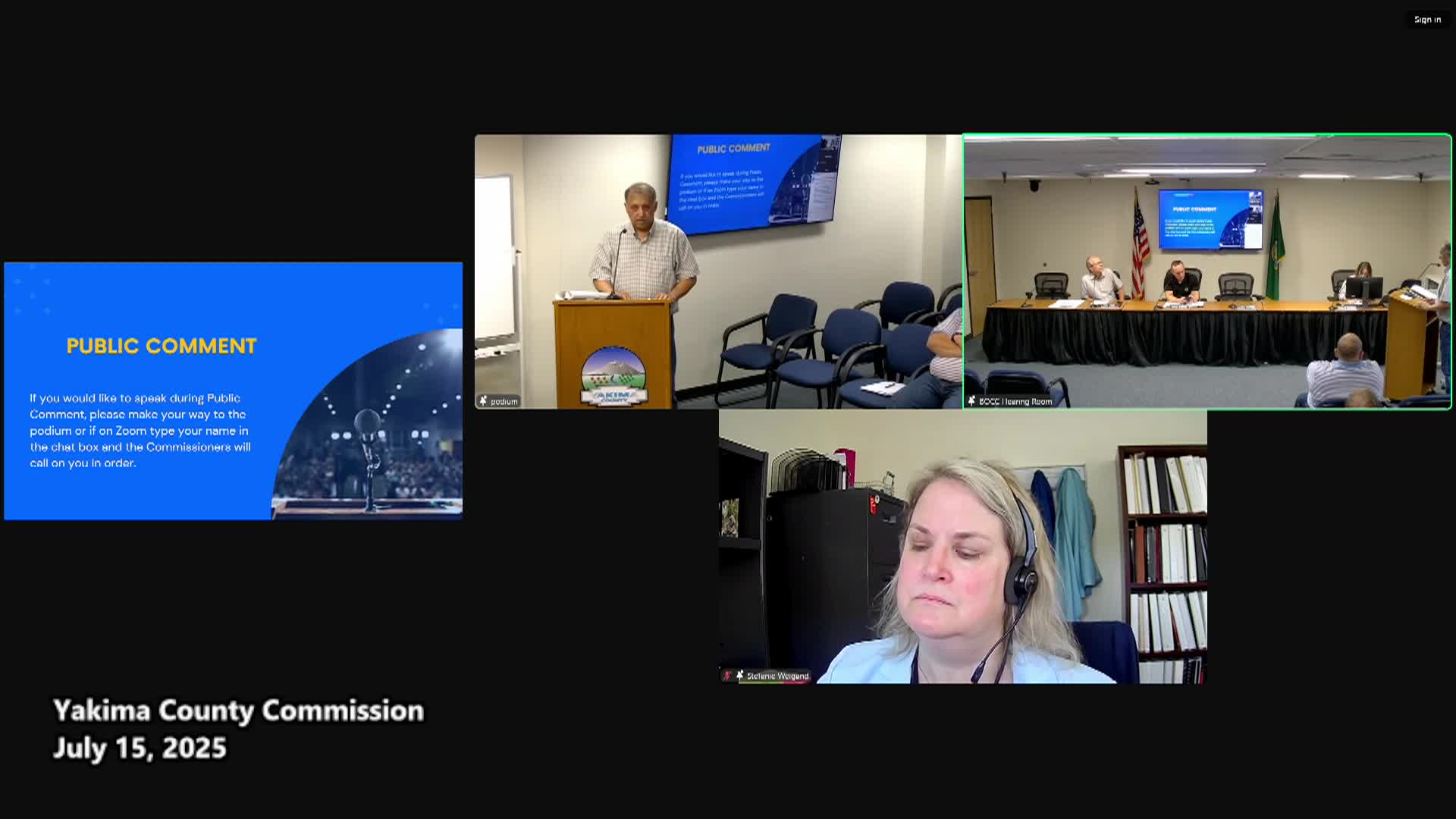 Yakima County Commission 07-15-25